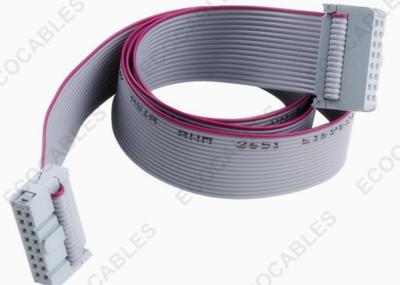中国 28awg コンピュータのための灰色の錫メッキされた銅 16P データ平らなリボン・ケーブル 販売のため