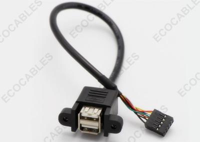 Cina USB 2.0 doppio del supporto del pannello una femmina alla prolunga USB ISO9001 della scheda madre: 2008 in vendita