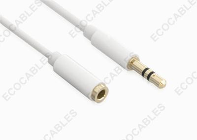 Cina L'oro ha placcato l'audio cablaggio, 3,5 millimetri di audio cavo di estensione stereo in vendita