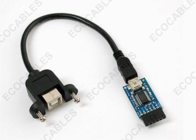 Cina USB 2.0 al cavo di estensione femminile di USB B del supporto del pannello RoHS ad alta velocità compiacente in vendita