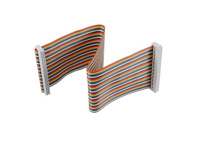 中国 IDC Flat Flexible Rainbow Ribbon Jumper Cable With 60 Pins Connector 販売のため