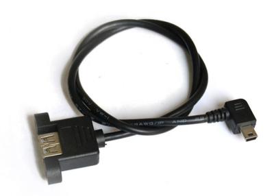 China Cabo de extensão montado preto do porta usb do cabo de USB do cabo de USB do ângulo direito à venda