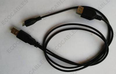 China USB um homem a uns mini dados fêmeas de 5P USB põe o cabo UL2725 28/28 do divisor à venda