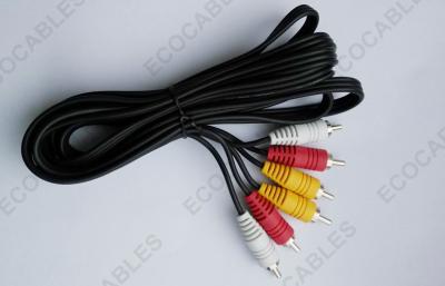 Cina Cavo di RCA dell'audio di estensione di RCA nero stereo del cavo UL1185 video per il suono in vendita