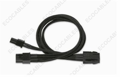 China PCI-E 6-Pin 6+2-Pin P.S. zur Neigung des Stromkabel-Schwarz-Zopfs 3.0mm zu verkaufen