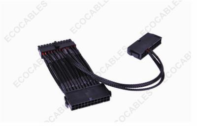 China Schwarzes Sleeving 2-weg-P.S. Kabel elektrischer Leistung 24pin ROHS konform zu verkaufen