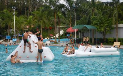 China 0.9mm PVC Tarpaulin Inflatable Water Park Games For Pool / Adults Water Games for sale