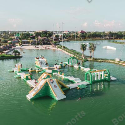 China Inflatable Water Park With 100 Capacity For Lake Or Sea for sale