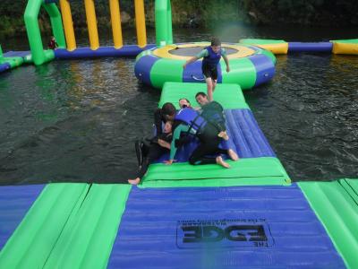 China Lake Floating Inflatable Water Park / Inflatable Water Games For Adults And Kids for sale
