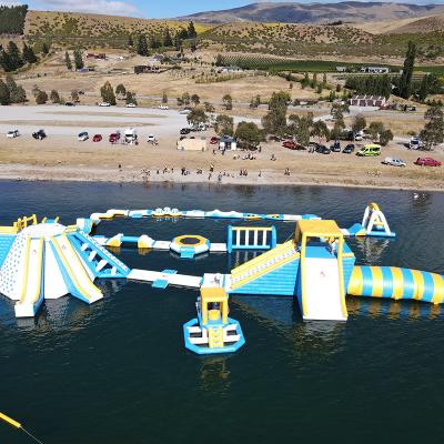 China EN ISO25649 0.9mm PVC Floating Inflatable Water Park Games for sale