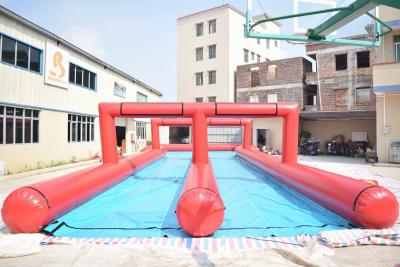 China 50m Inflatable Water Slide , Inflatable Long Slide For City Road for sale