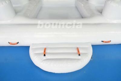 China White Color 6 Persons Inflatable Floating Island Lounge For Water Sports for sale