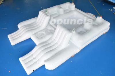 China White Color 6 Persons Inflatable Floating Island Lounge For Water Sports for sale