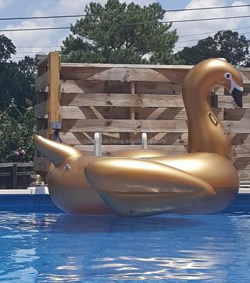 Cina Anello di nuoto gonfiabile nero per le feste Flamingo in vendita