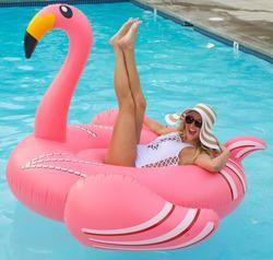 Cina Pelle di farfalla OEM galleggiante in PVC gonfiabile galleggiante in piscina di flamingo rosa in vendita
