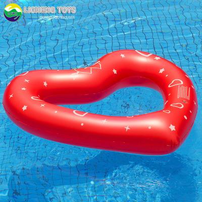 Cina 1.5M Galleggiante per l'acqua Bambini Anello gonfiabile Amore Cuore Piscina Galleggiante Per Adulti in vendita