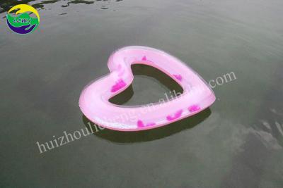 Cina Piuma trasparente PVC gonfiabile anello piscina festa di spiaggia in forma di cuore piscina galleggiante ISO9001 in vendita