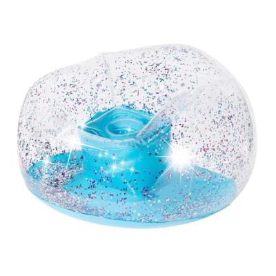 中国 家庭用 PVC 充電式家具 40インチ グリッター 寝台 怠け者エアソファ 浮遊気マットレス 販売のため