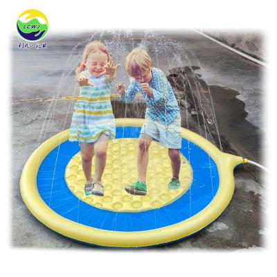 Cina Morbido Comodo Bottom Sprinkler Play Mat Acqua Rotonda Splash Pad Mat di bolla in vendita
