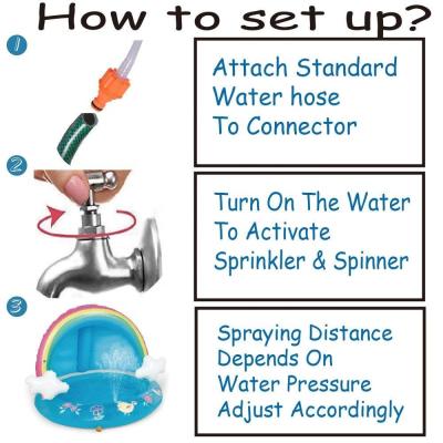 Cina BSCI Bambini Sprinkler d'acqua gonfiabile nuvola arcobaleno piscina con baldacchino in vendita