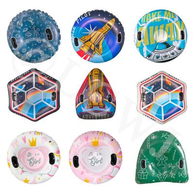 China Brinquedos de neve infláveis HexagonaL Tubos de neve de borracha para trenós de esqui à venda