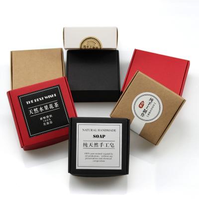 China Red fancy paper soap flower box packaging plain color wholesale for sale