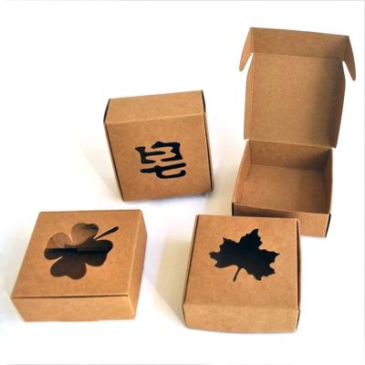 China Plain brown paper box small gift box for travel soap packaging for sale
