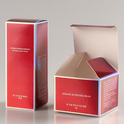 China luxury laser printing cosmetic box packaging empty cosmetic cream boxes for sale