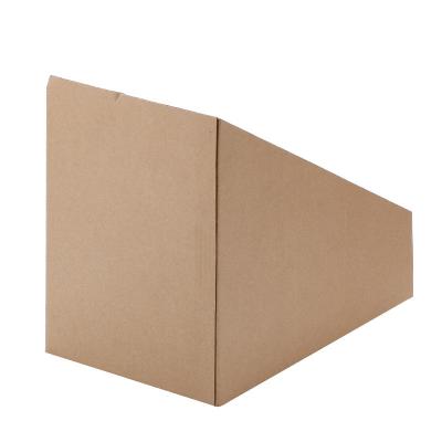 China Cheap simple corrugarted kraft paper sneaker display box custom dimension for sale
