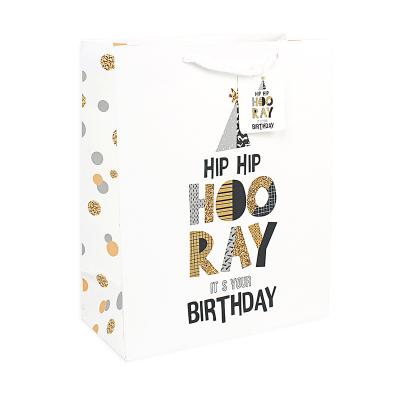 China Birtday party paper bag custom hot stamping cash on sale wholesale for sale