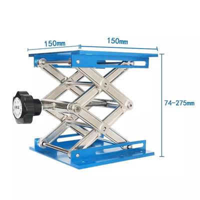 Cina ascensore di forbici del laboratorio dell'ossido di alluminio dell'ascensore di forbici della Tabella del supporto del laboratorio di 150x150mm in vendita