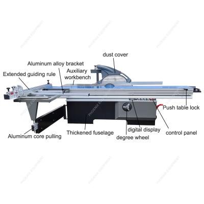 China MJ3200 Fully Automatic Woodworking Sliding Table Saw 45 Degree Oblique Cutting Board for sale