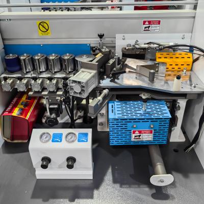 China 8 Functions Auto Edge Banding Machine for 0.4-3mm Edge Thickness and 0.6Mpa Pressure for sale