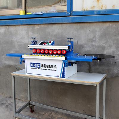 China Small Woodworking MDF Polish Edgebander Semi Automatic PVC Curved Edge Banding Machine for sale