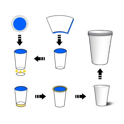 Cina Macchina per la produzione di bicchieri di carta da 1.5-16 oz con alimentazione elettrica e saldatura a ultrasuoni in vendita