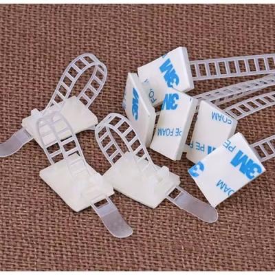 China High Quality LC Brand Nylon 66 Cable Ties Set 30mm Black Self-Adhesive Mountable Tie Mounts Secure Backing Bundling Wires for sale