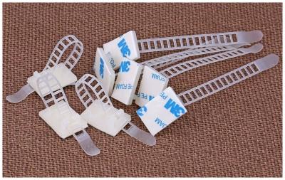China 3M Cable Tie Holder White Self-Locking Cable Ties 28*28MM PA66 Material Wiring Duct Application for sale