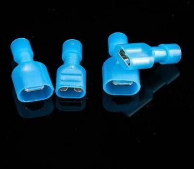 China LC Fully Insulated Male Nylon Insert Crimp Terminal Cold-Pressed Butt Joint AWG16-14 Automotive Use High Quality Copper Red Blue for sale