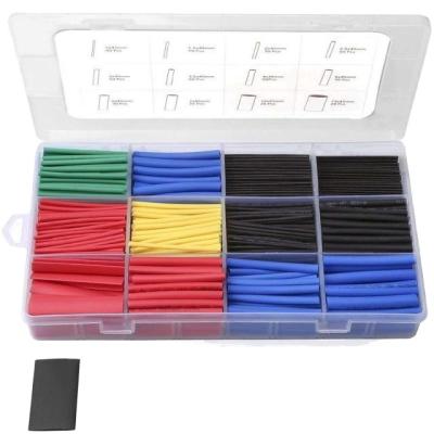 China 560PCS Factory Supply Colorful Set Heat-Shrinkable Tubes Sizes 2:1 Insulated 600V Rated Low Voltage Black PET Heat Shrink Tubing for sale