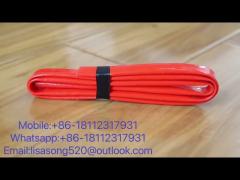 Capa de fibra de vidrio recubierta de caucho de silicona rojo 3,5 mm 12 mm