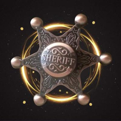 China Hexagonal Neptune Sheriff's Badge Fidget Spinner for ADHD ADD Relief and Anti-Anxiety for sale