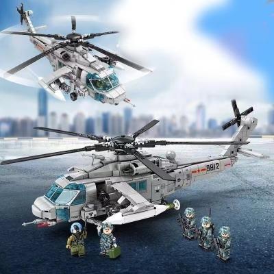 Cina Sembo 202125 Aviation Straight 20- Navy Type Armed Fighter Model Boy Assembla piccoli blocchi di particelle in vendita