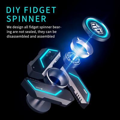 Cina Metalli Fidget Spinners Giocattoli Sensori luminosi Mani Fidget Ansietà Giocattoli per i favore della festa in vendita