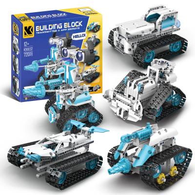 Cina 5 in 1 RC Truck Remote Control 4x4 Car Building Block Sets Giocattoli Prodotti di tendenza in vendita