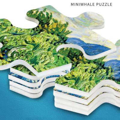 China Unisex Paper Floor Puzzle for Kids Oil Painting Jigsaw Puzzle Cultivating Recognition for sale