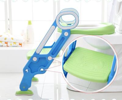 China Plastic 2 in 1 Potty Training Toilet for Kids Anti-Slip Pad Step Stool Toddler Toilet Seat for sale