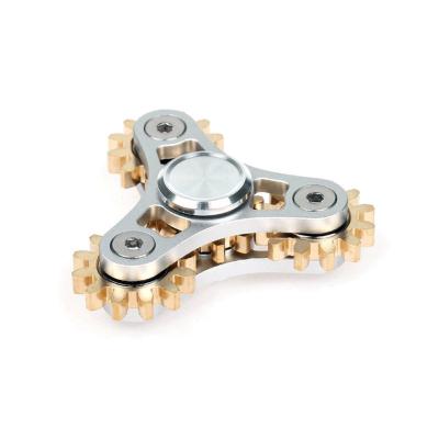 China Stressverlichtingsspeelgoed Vier tanden verbinding Puur koper gyroscoop Fidget Spinner voor volwassenen Te koop