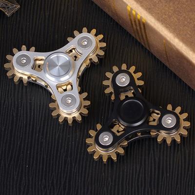 China Stressverlichtingsspeelgoed Vier tanden verbinding Puur koper gyroscoop Fidget Spinner voor volwassenen Te koop