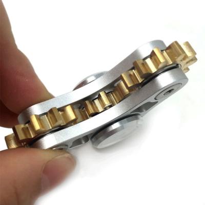 China Stressverlichtingsspeelgoed Vier tanden verbinding Puur koper gyroscoop Fidget Spinner voor volwassenen Te koop