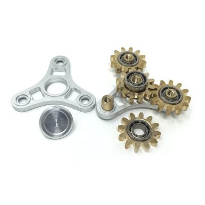 China Stressverlichtingsspeelgoed Vier tanden verbinding Puur koper gyroscoop Fidget Spinner voor volwassenen Te koop